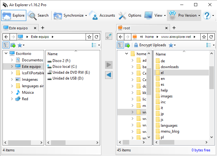 SFTP in Air Explorer