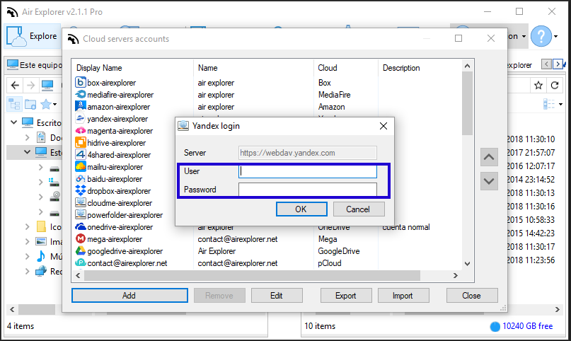 How to add Yandex account with 2factor authentication