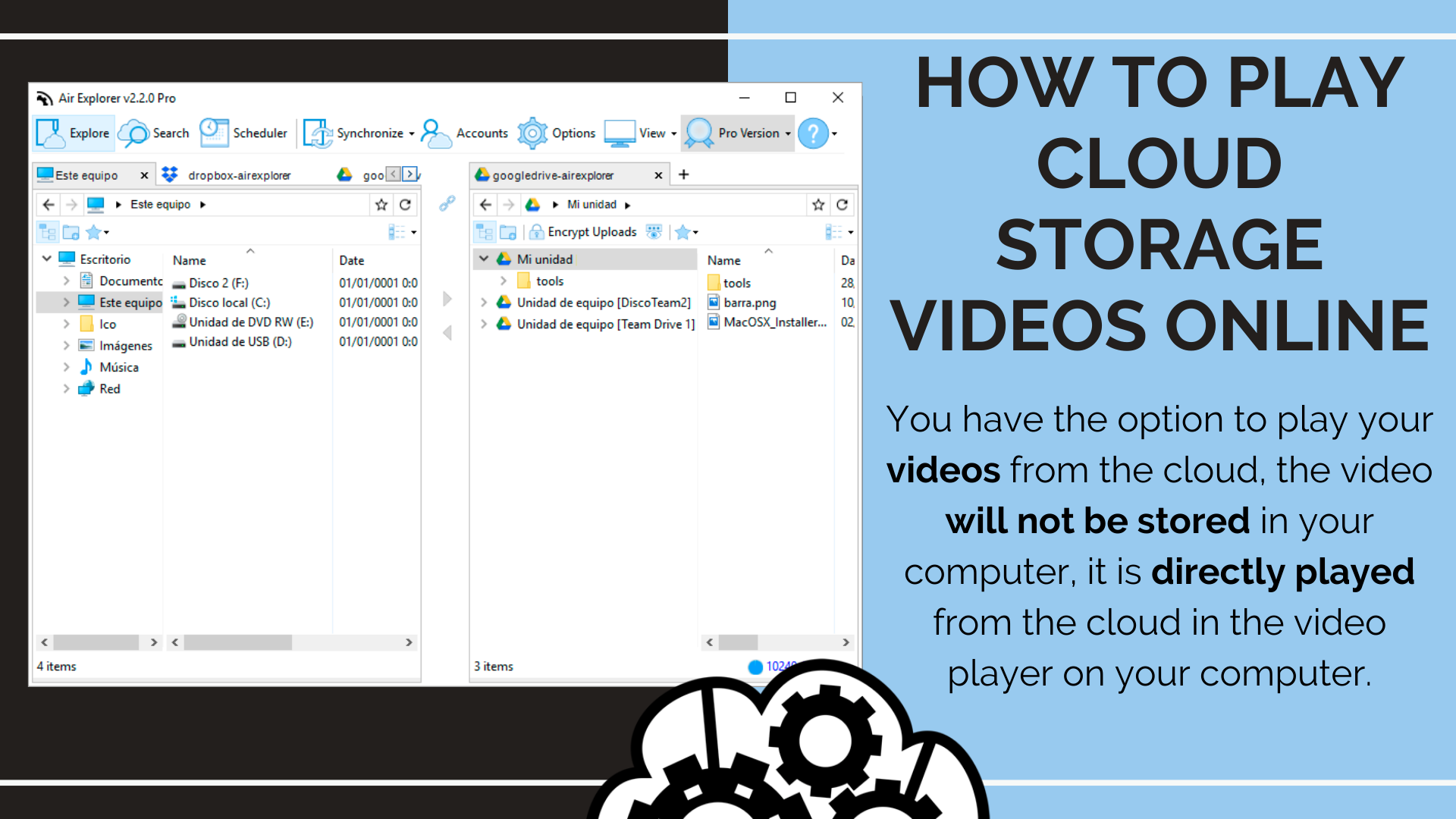 How to play cloud storage videos online