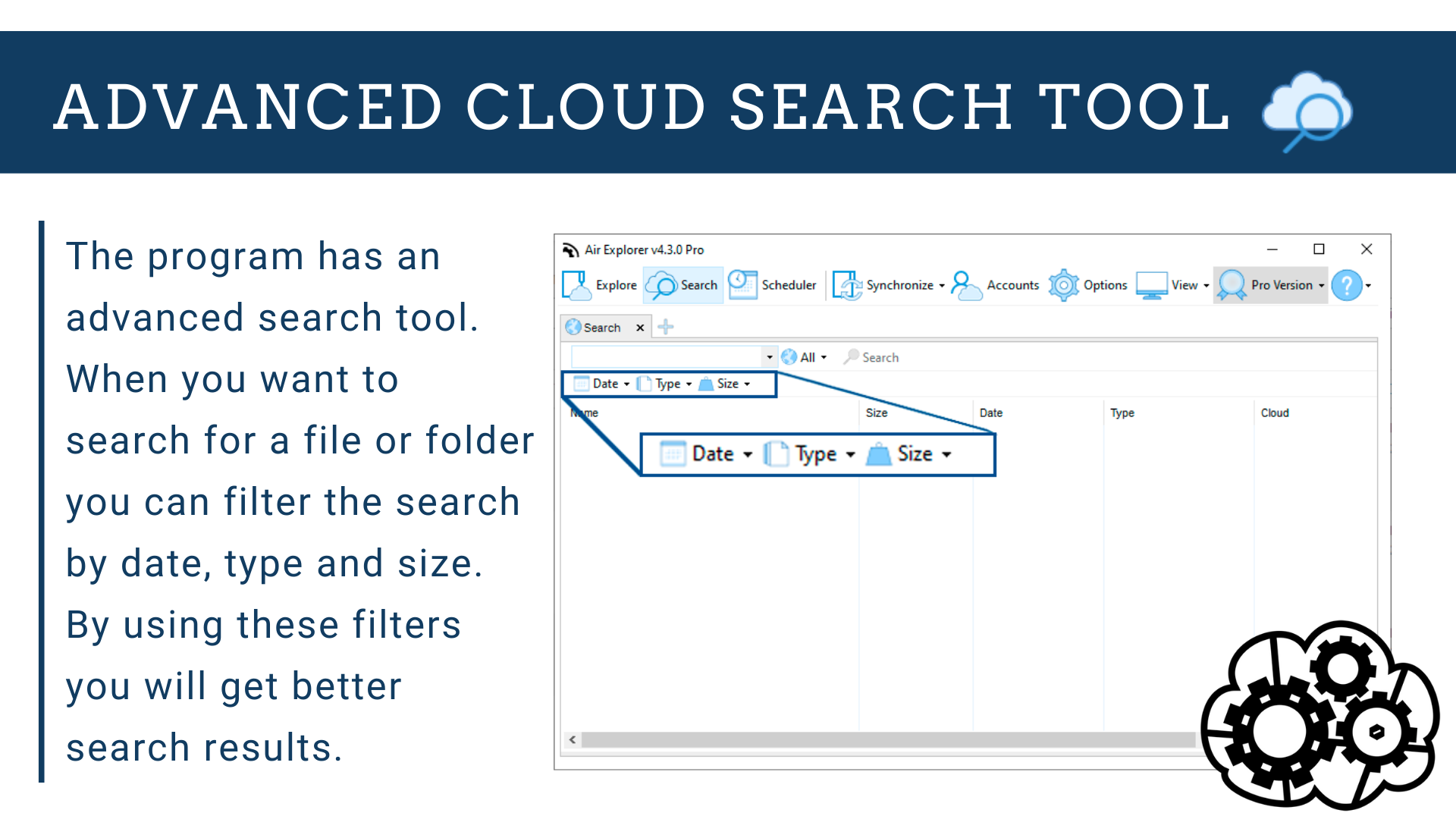 Advanced cloud search tool