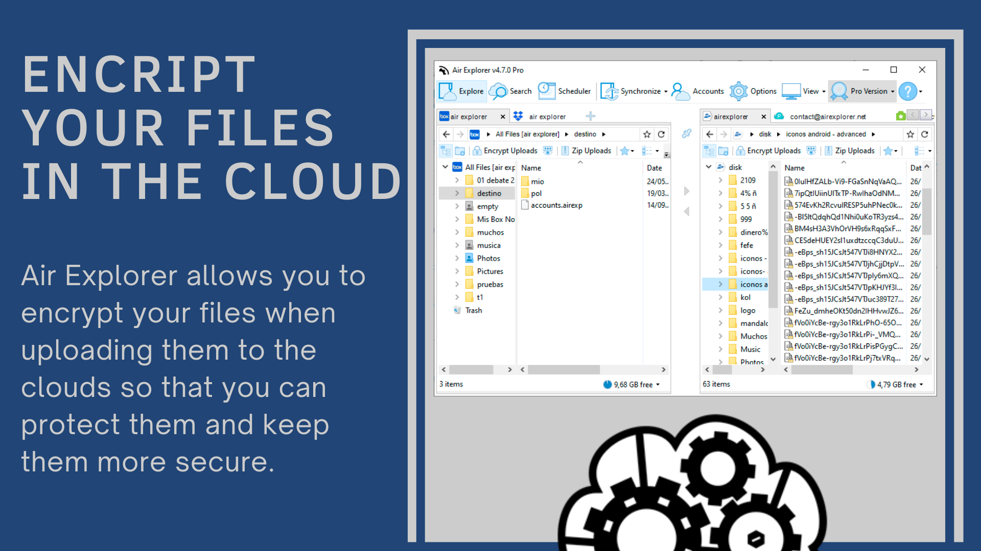 Encript your files in the cloud