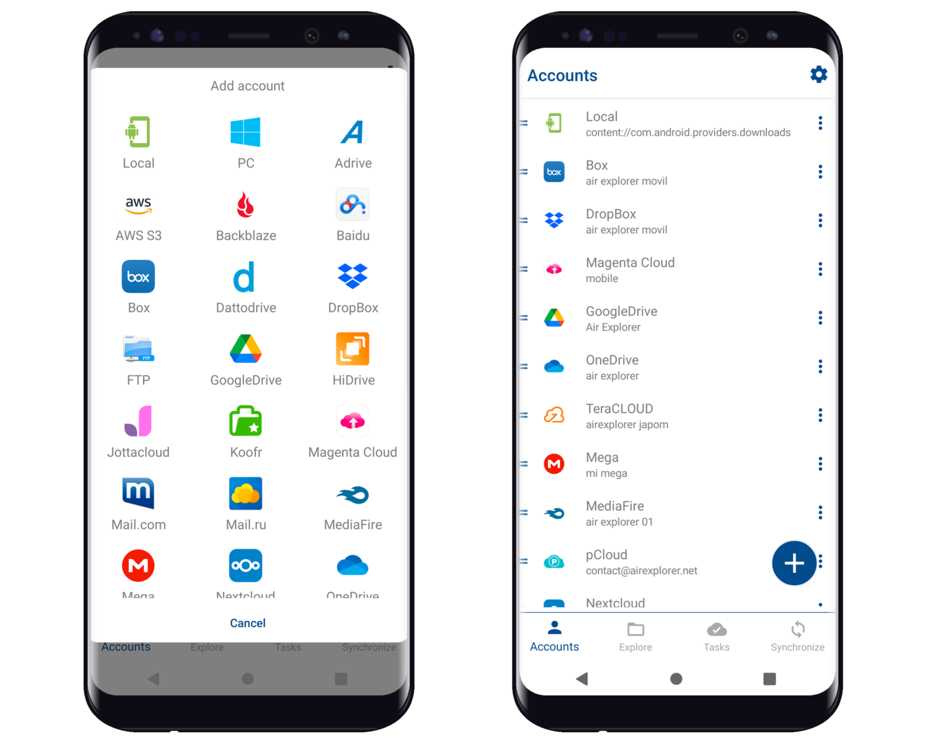 Encrypt and upload your files to the cloud with the smartphone