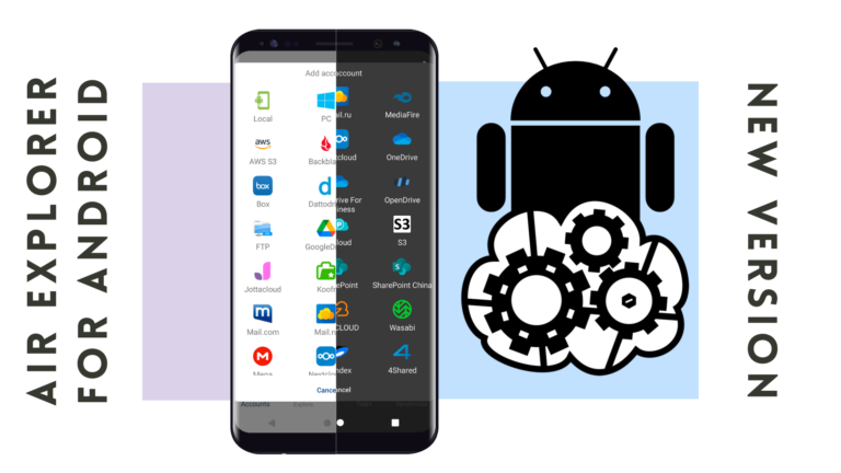 Air Explorer for Android, new version with WebDav