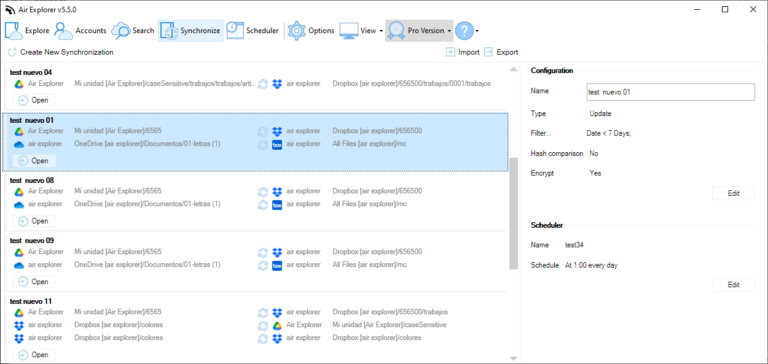 How to use the synchronization tool