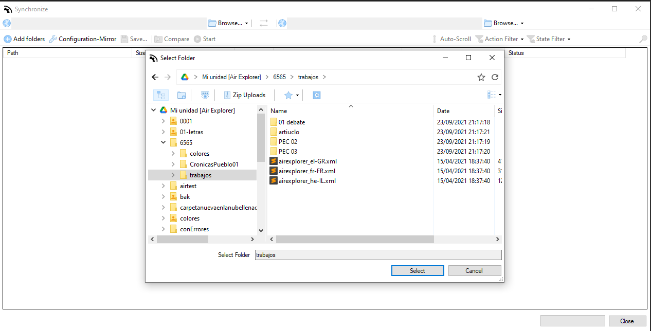 How to use the synchronization tool