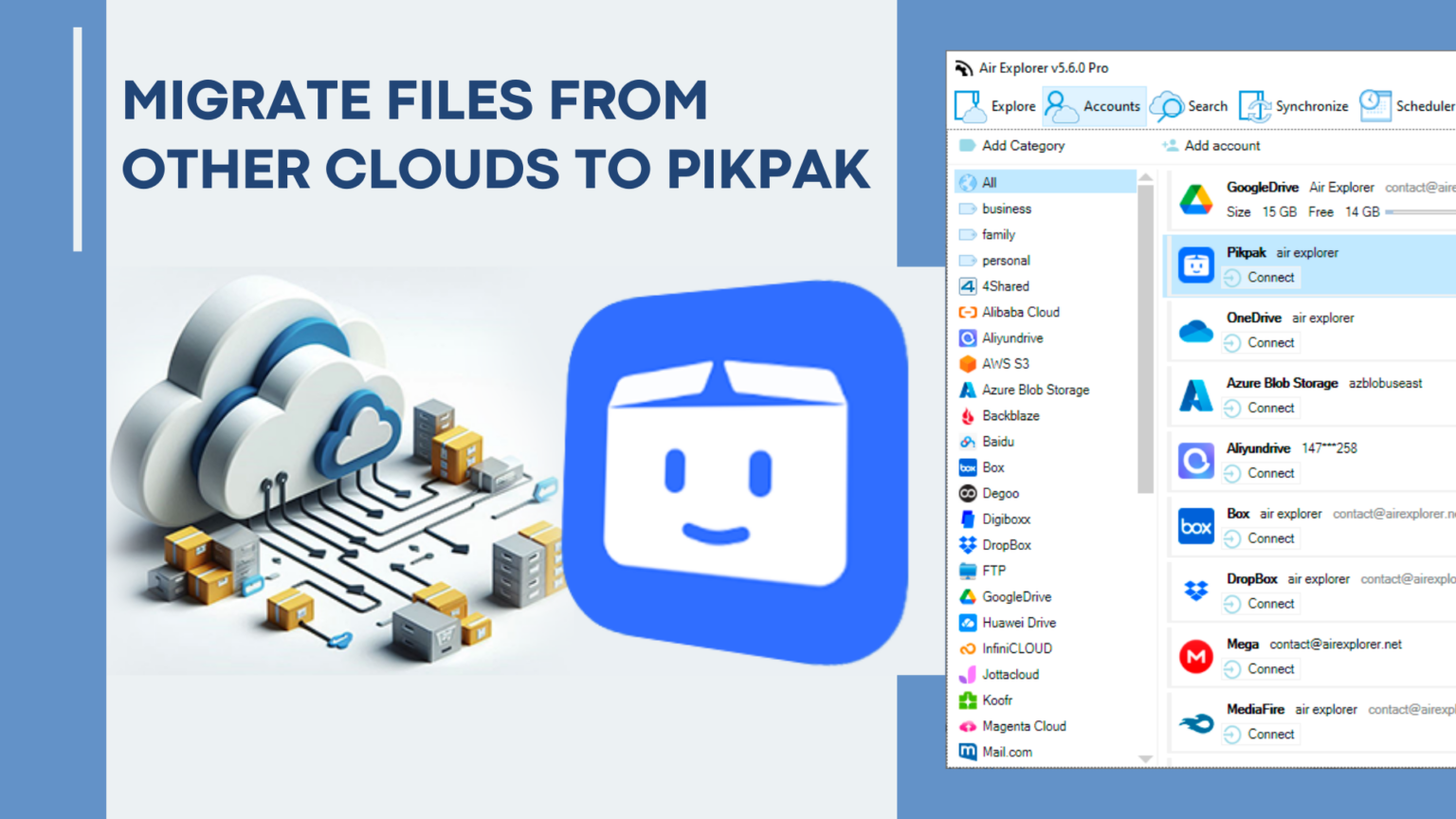 Migrate files from other clouds to PikPak
