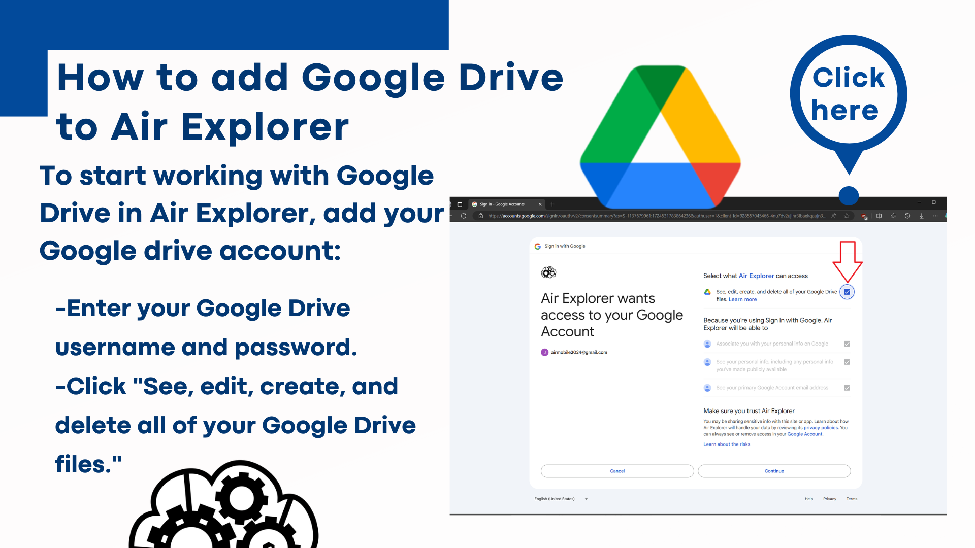 How to add Google Drive to Air Explorer