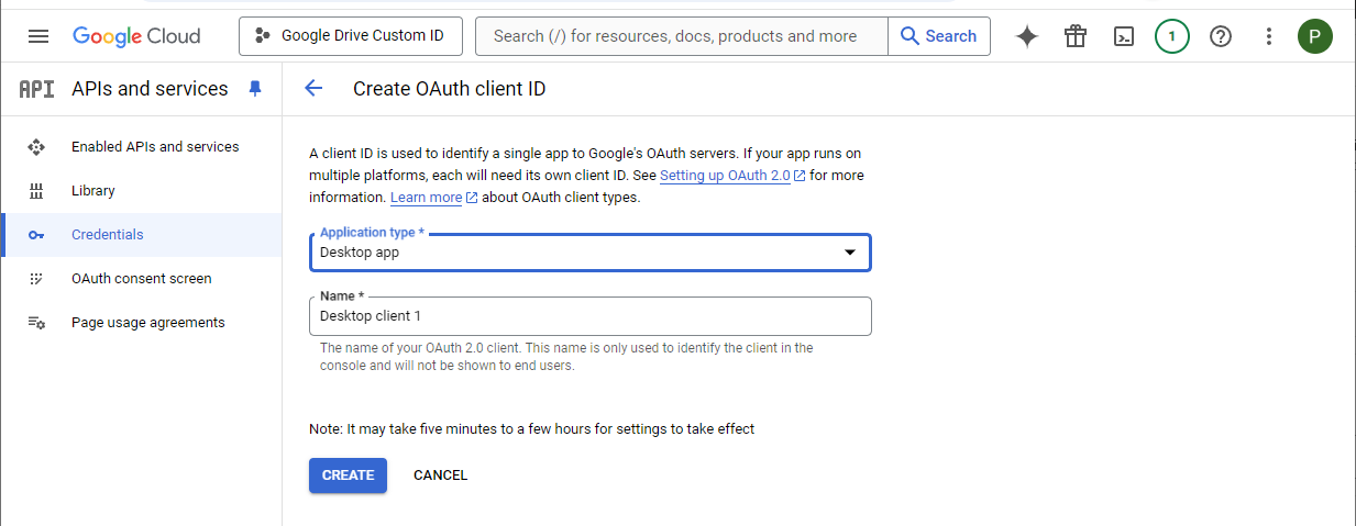 Setup a custom OAuth Client ID for Google Drive - Air Explorer