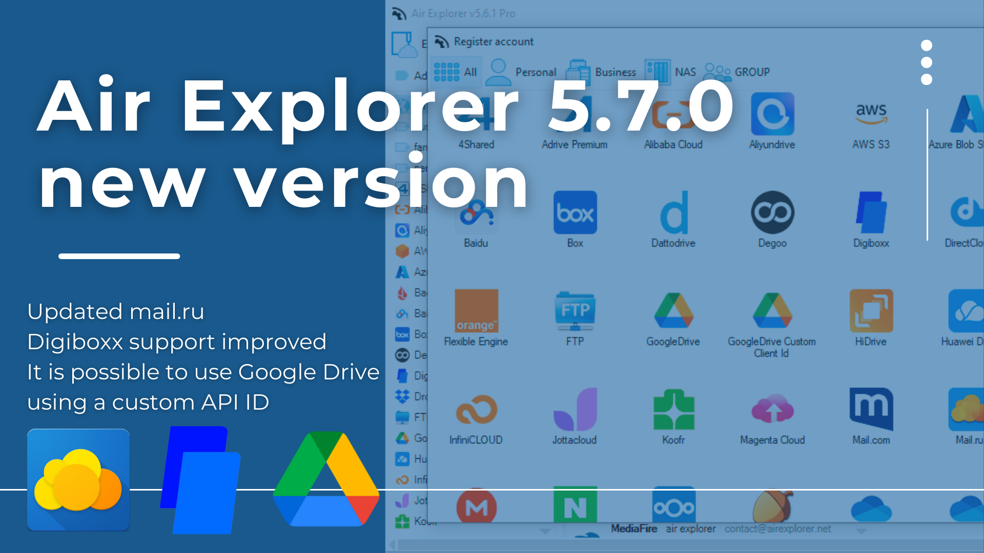 Air Explorer 5.7.0, new version