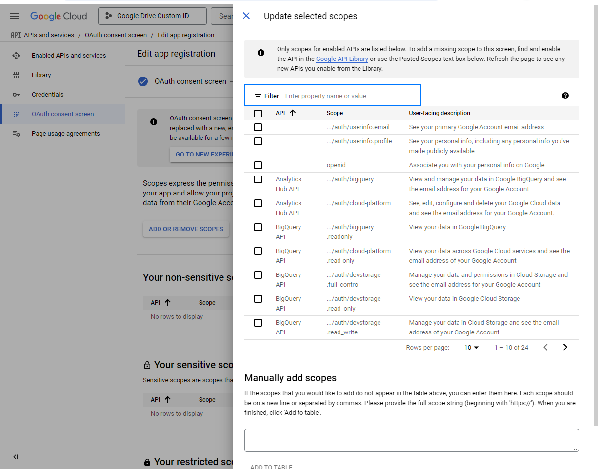 Setup a custom OAuth Client ID for Google Drive - Air Explorer