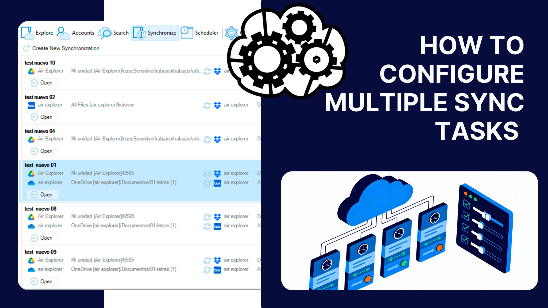 How to configure multiple sync tasks