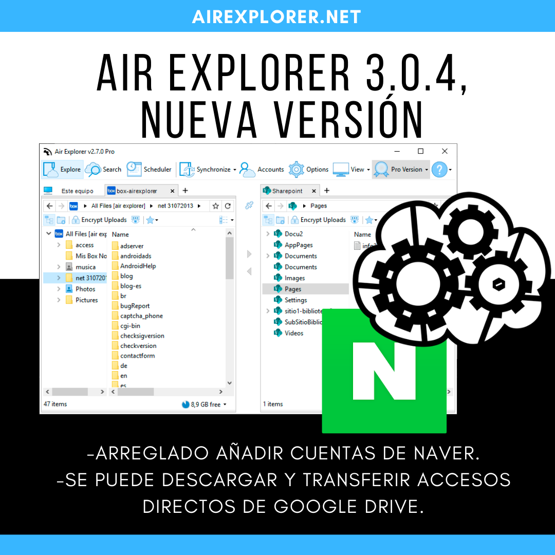 Air Explorer 3.0.4, nueva versión