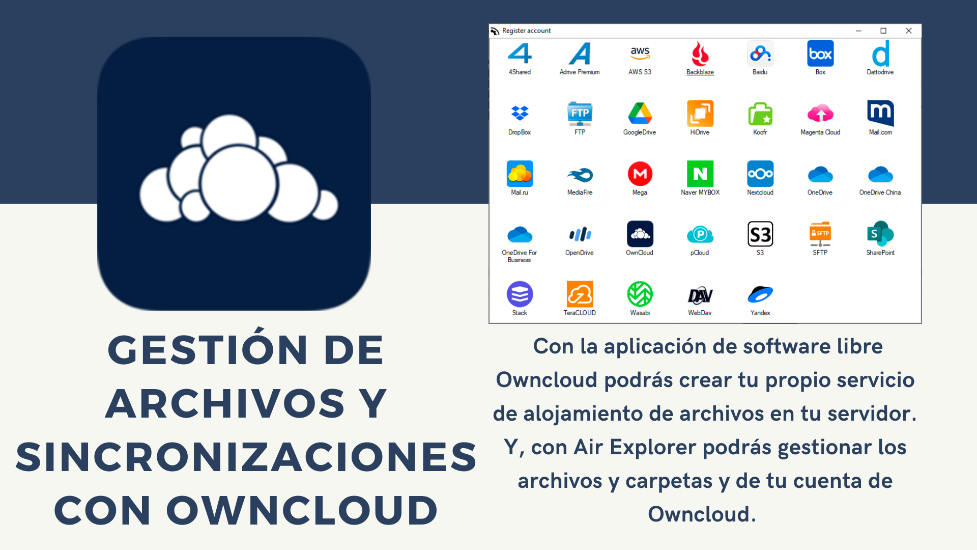 Gestión de archivos y sincronizaciones con Owncloud