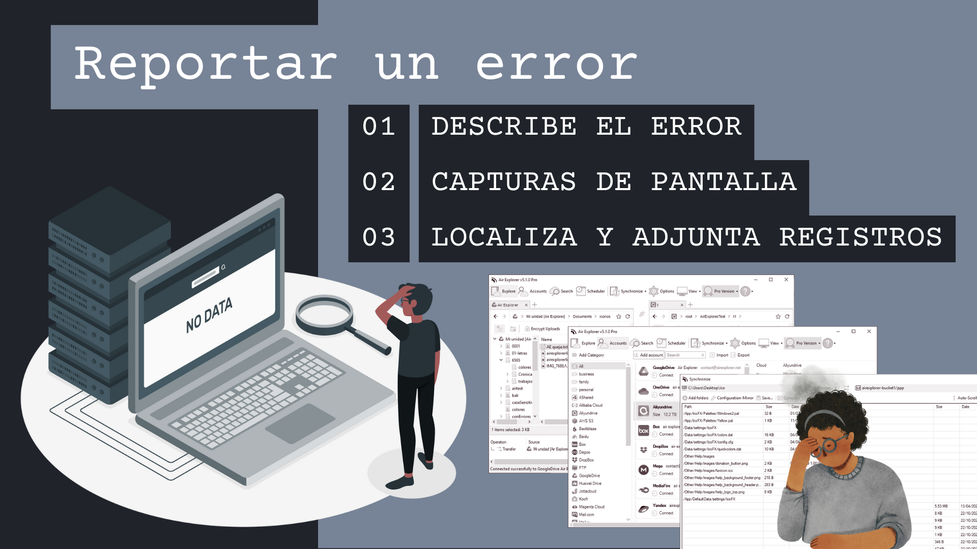 Cómo reportar un problema