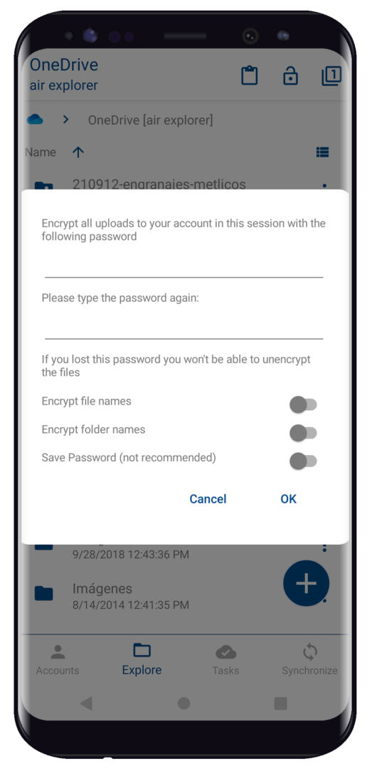 Air Explorer for Android mobile